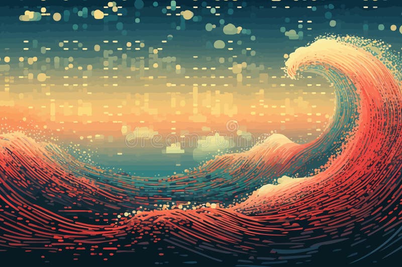 Showing Digital Data and Big Tech Imagery As Isolated Illustration ...