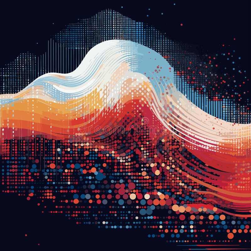 Showing Digital Data and Big Tech Imagery As Isolated Illustration ...