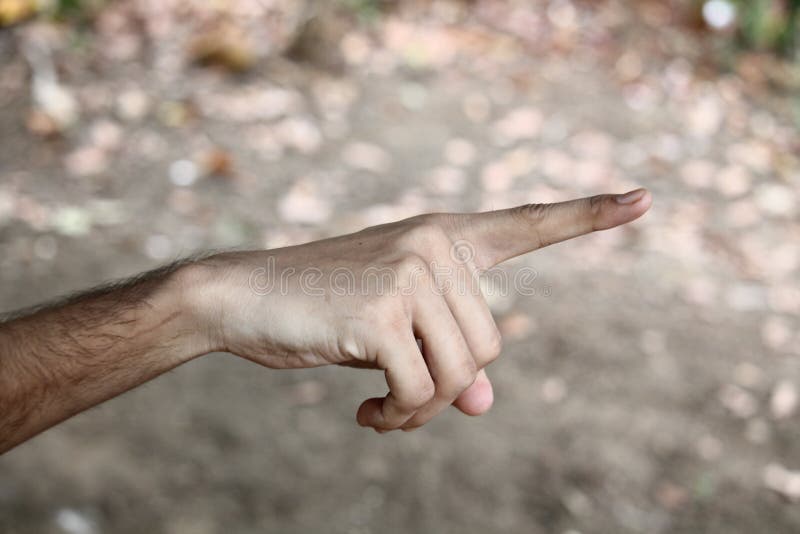 Showing Direction or Mark Something Hand Gesture Stock Image - Image of ...