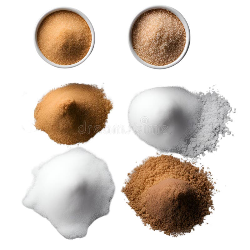 Showing Granulated Sugar, Brown Sugar, and Powdered Sugar, Each in ...
