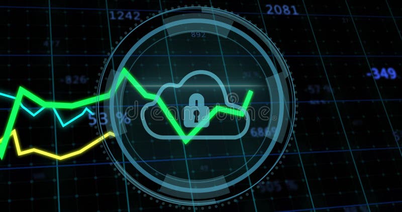 Showing Locked Cloud Icon Spinning Inside UI Rings in Data Panel, with ...