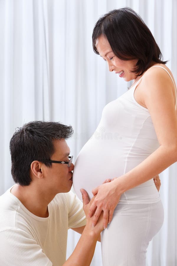 Showing Love To the Unborn Baby Stock Image - Image of affection, care ...