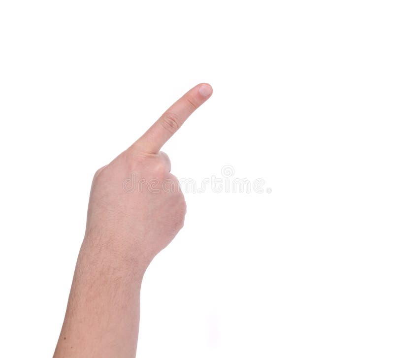 Showing man s finger. stock photo. Image of concept, finger - 41524148