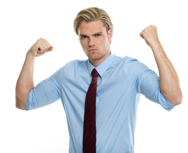 Showing muscles stock photo. Image of necktie, body, biceps - 20639766