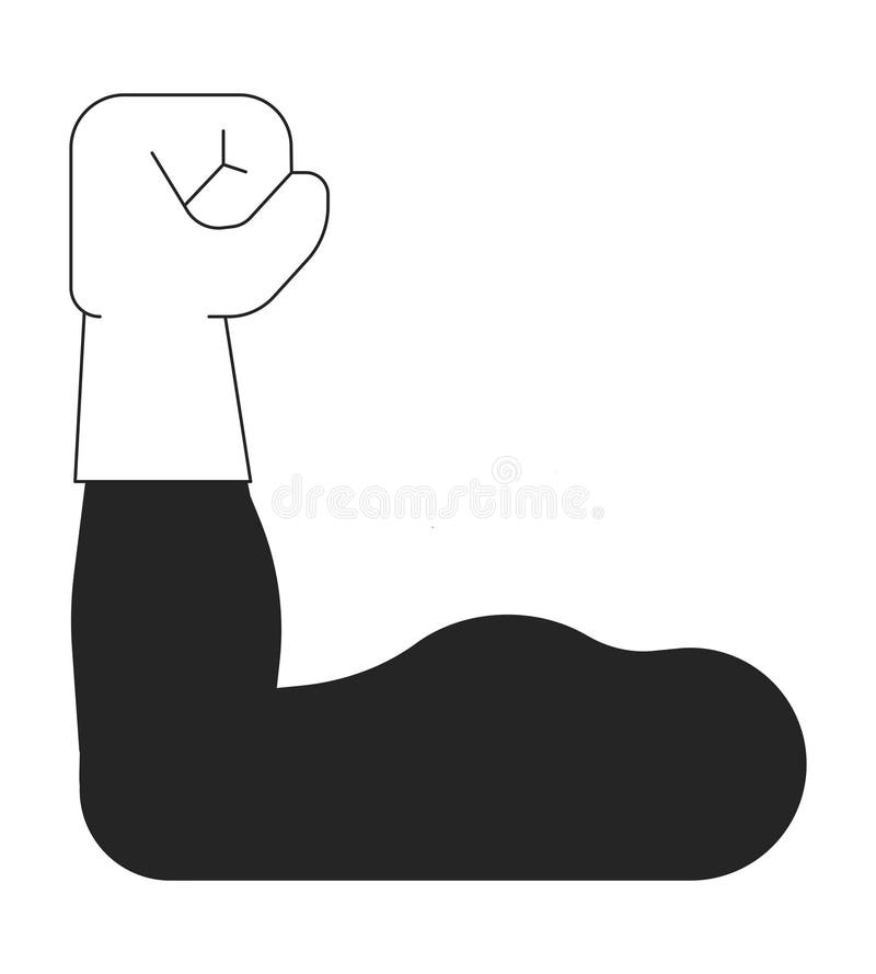 Showing Muscles Flat Monochrome Isolated Vector Object Stock Vector ... Showing Muscles Flat Monochrome Isolated Vector Object Stock Vector ...