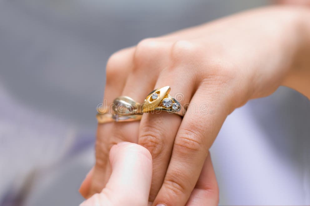 Showing the new ring stock image. Image of glamour, celebration - 5267575