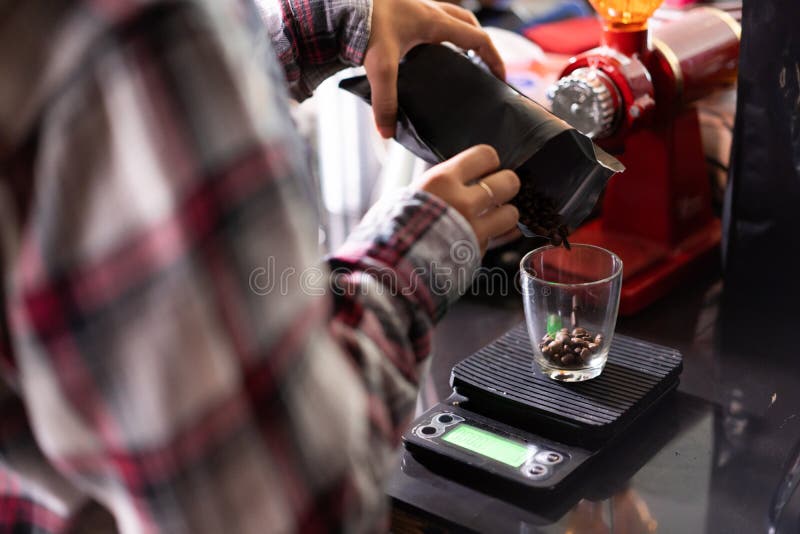 Showing Process Make a Coffee Stock Photo - Image of rest, restaurant ...