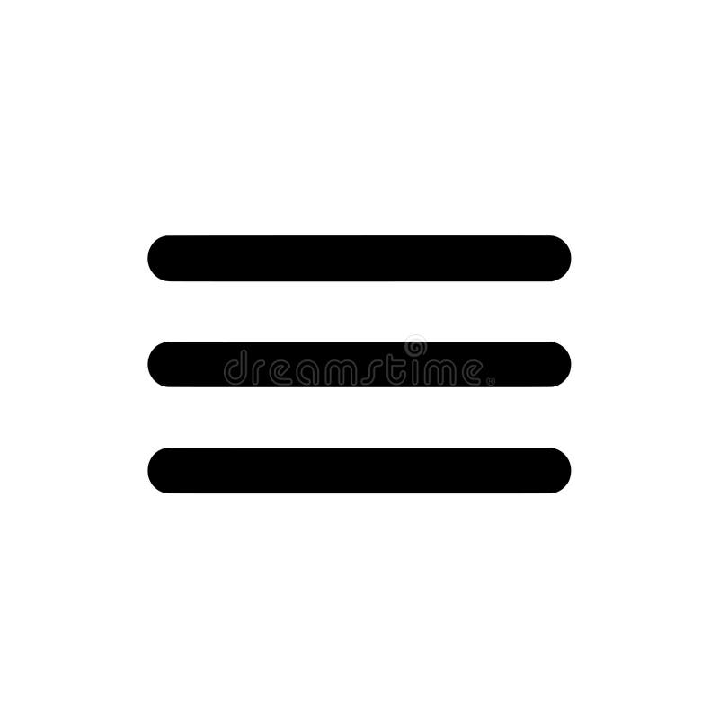 Showing a Simple Logo of Three Horizontal Black Lines, Representing the ...