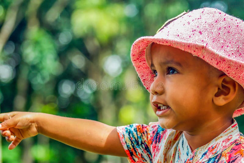 He Showing Something with His Hand Around Home Stock Photo - Image of ...