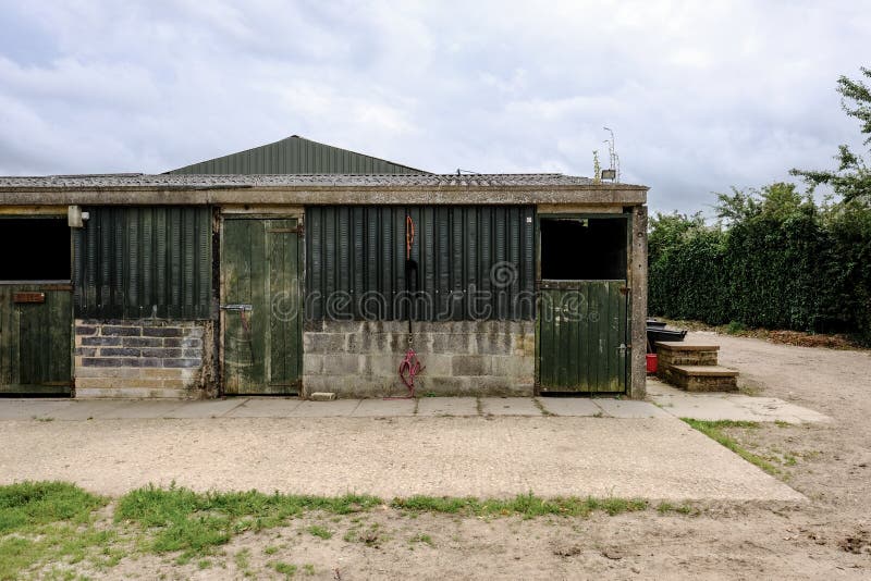 Architectural View of Stabling or Horses Seen at a Livery Yard. Stock ...