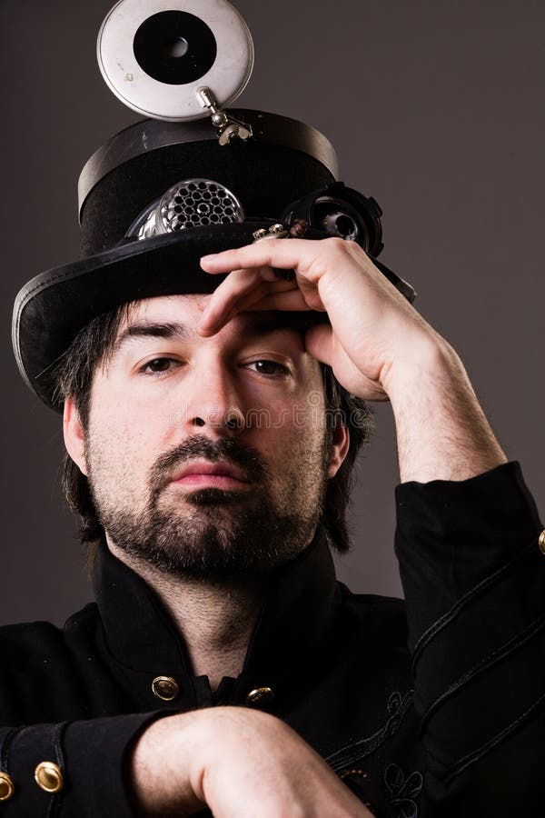 Showing in Steam stock image. Image of cyborg, futuristic - 44524501