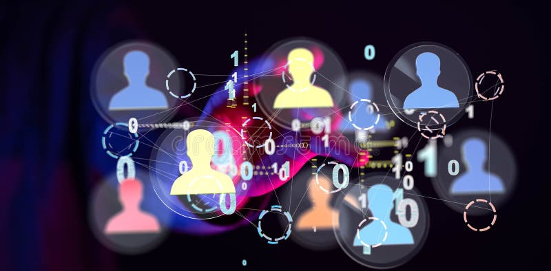 Showing a Virtual Projection of Social Media Communication Internet ...