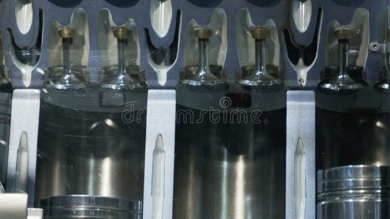 Showing Work of Pistons and Structure of Car Engine Inside Stock Video ...