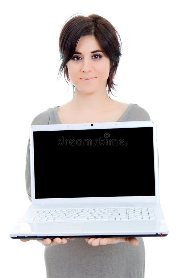 Showing stock image. Image of computer, notebook, lady - 33941663