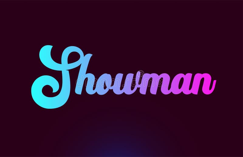 Showman Pink Word Text Logo Icon Design for Typography Stock ...