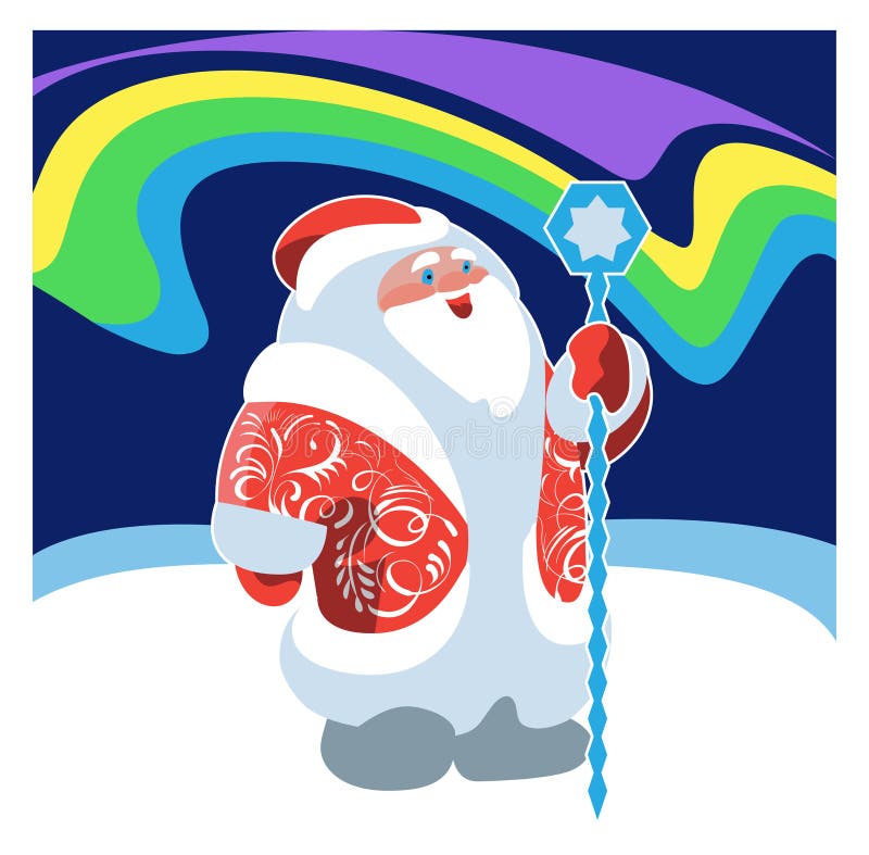 Shows City and Santa Claus. Stock Illustration - Illustration of santa ...