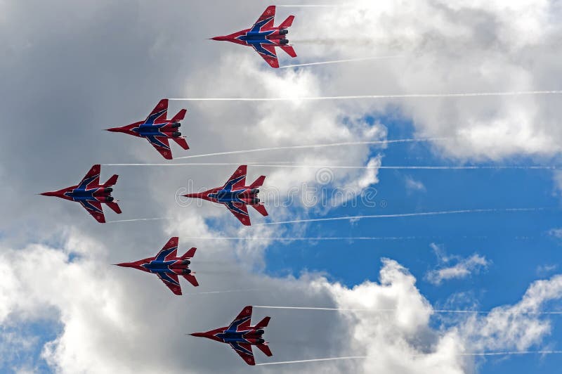 Shows Demonstration Flight at MAKS 2015. Editorial Image - Image of ...