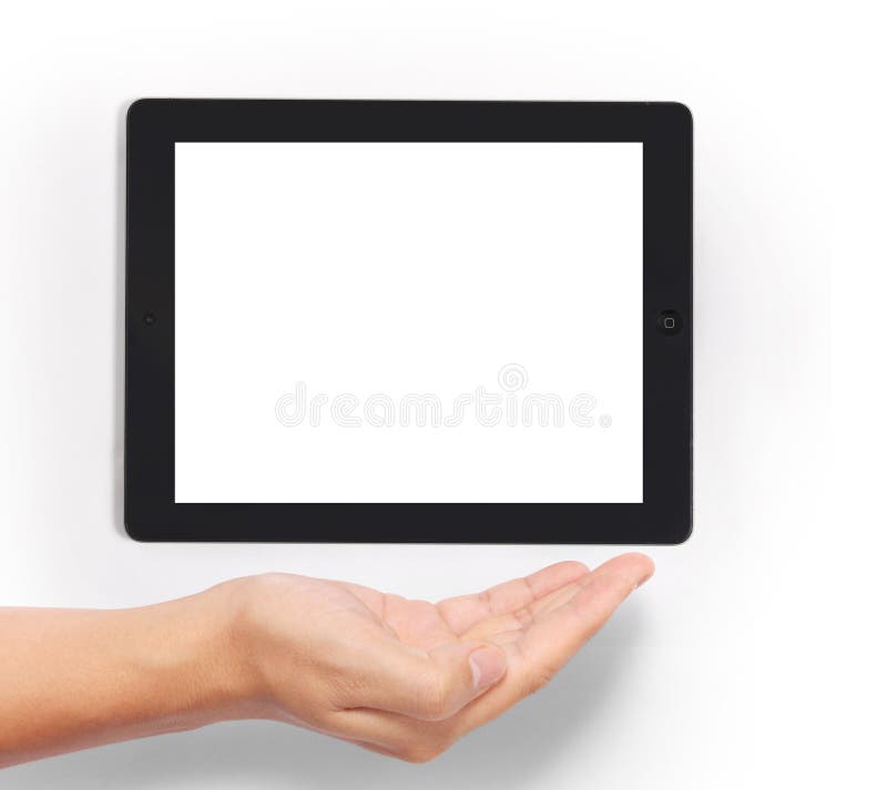 Shows tablet on hand stock image. Image of mobility, equipment - 36931673