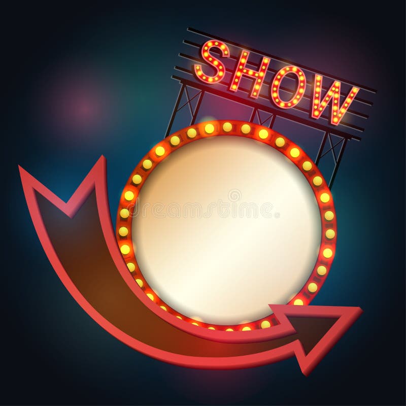 Showtime Background With Curtain Illuminated By Spotlights Stock Vector ...