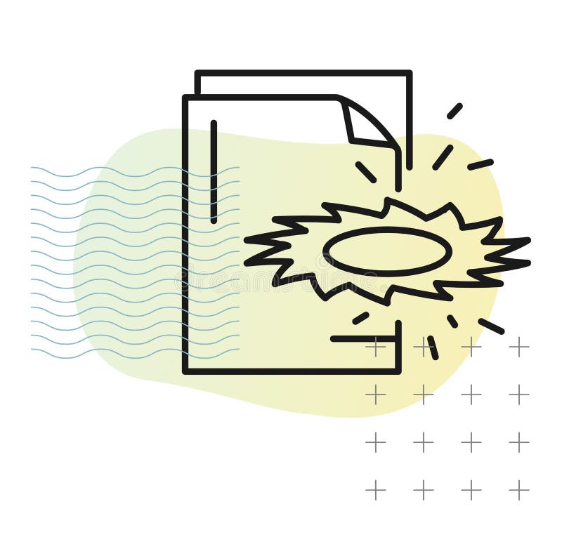 Shred Files in Your Computer - Stock Icon Stock Illustration ...