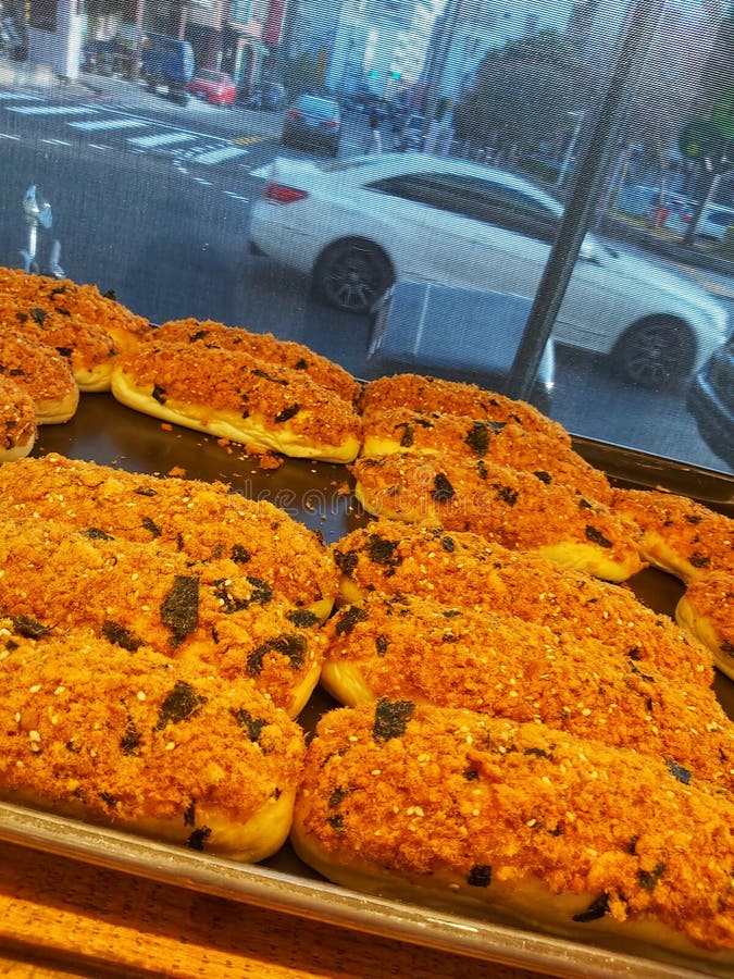 Shredded Beef Bread in Oval Shape Neatly Served on a Tray Stock Photo ...