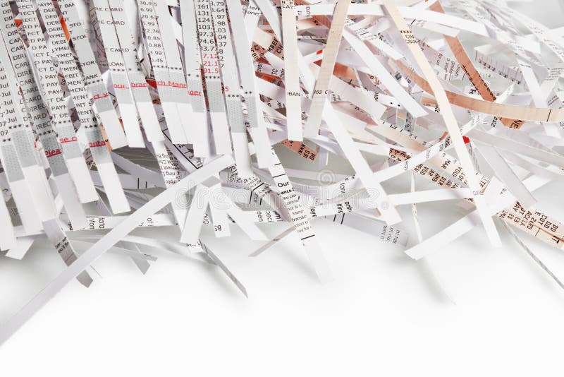 Shredded Bills and Bank Statements Stock Photo - Image of landscape ...