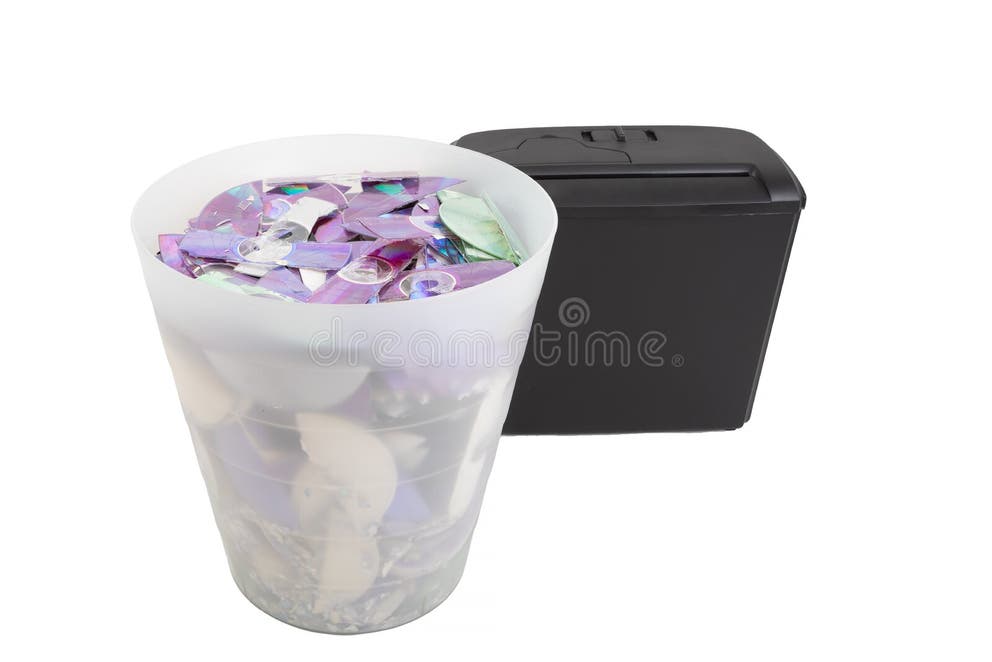 Shredded CD and DVD Data Disc Stock Photo - Image of equipment ...