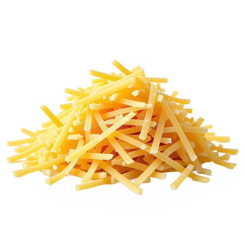 Shredded Cheddar Cheese Pile Isolated on Transparent Background High ...