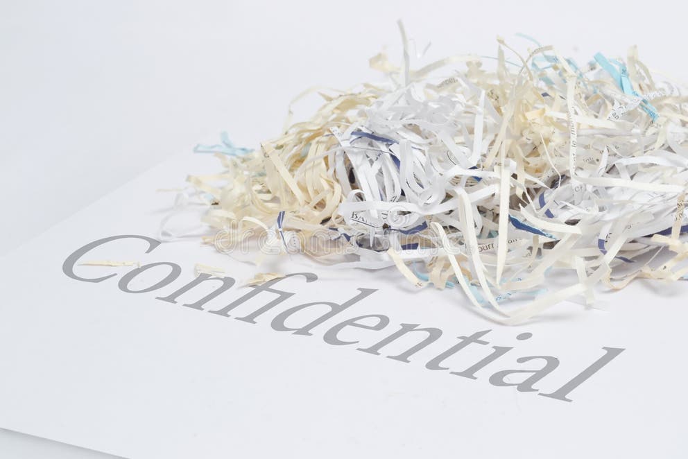 Shredded Confidential Document Stock Photo - Image of private, secret ...