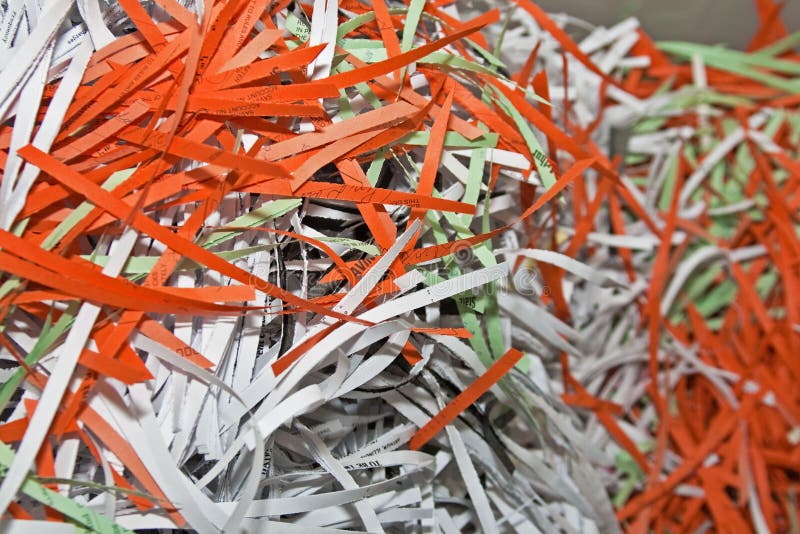 Shredded Confidential Office Documents Stock Photo - Image of paper ...