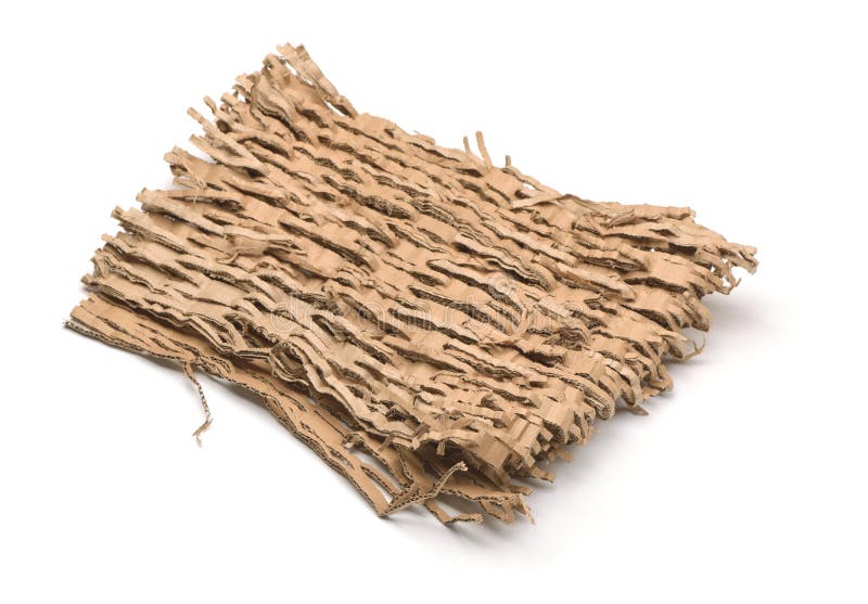 Shredded Corrugated Brown Cardboard Packaging Stock Photo - Image of ...