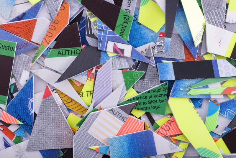 Shredded credit cards stock image. Image of cheque, broke - 13761863