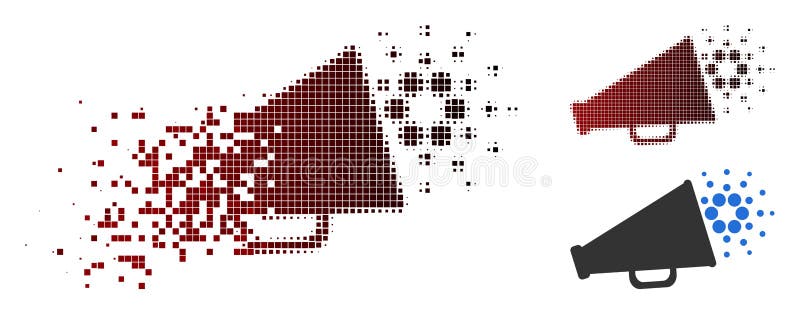 Shredded Dot Halftone Cardano Megaphone Icon Editorial Image ... Shredded Dot Halftone Cardano Megaphone Icon Editorial Image ...