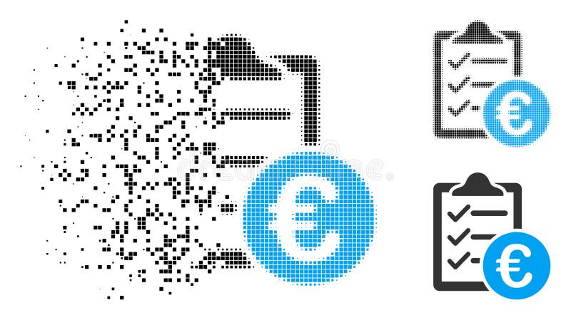 Shredded Dotted Halftone Euro Purchase Pad Icon Stock Vector ...
