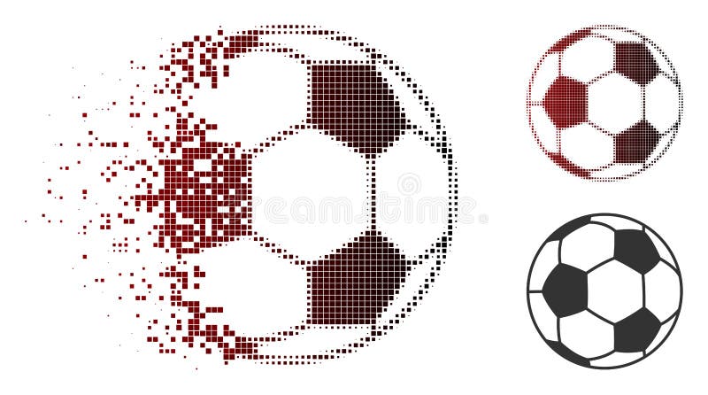 Shredded Dotted Halftone Football Ball Icon Stock Vector - Illustration ...