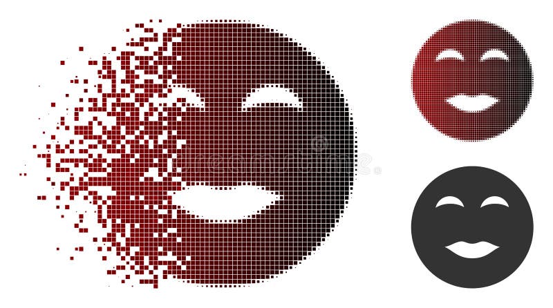 Shredded Dotted Halftone Lady Pleasure Smiley Icon Stock Vector ... Shredded Dotted Halftone Lady Pleasure Smiley Icon Stock Vector ...