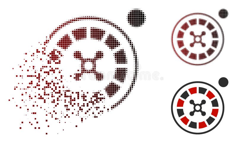 Shredded Dotted Halftone Roulette Icon Stock Vector - Illustration of ...