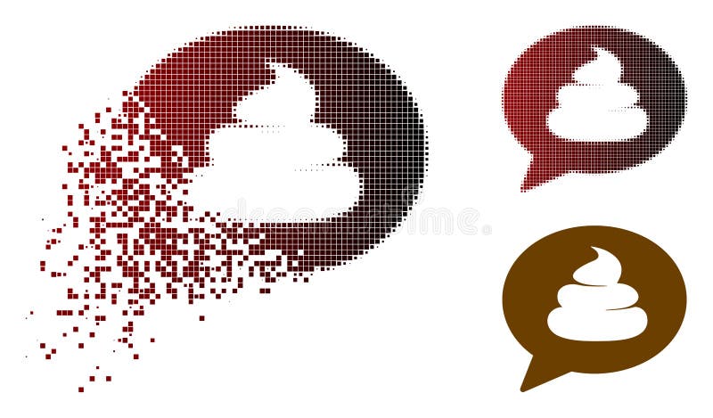 Shredded Dotted Halftone Shit Idea Balloon Icon Stock Vector ...