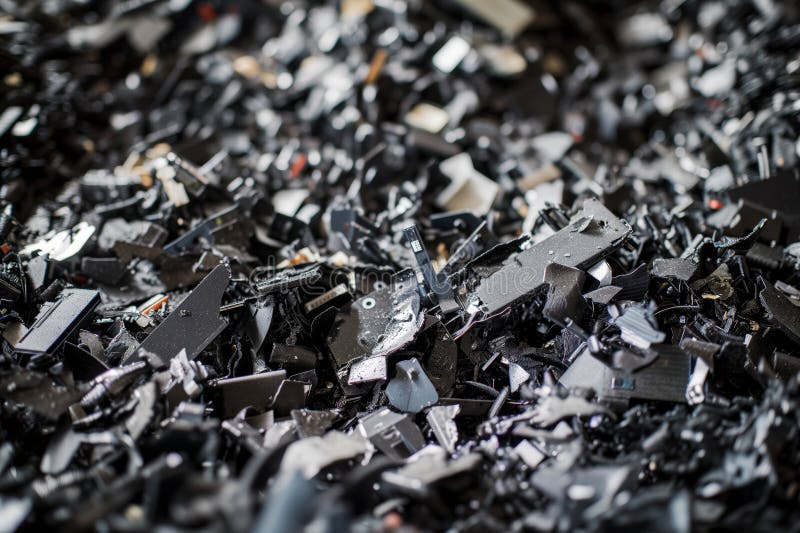 Shredded Ewaste Ready for Material Extraction Stock Image - Image of ...