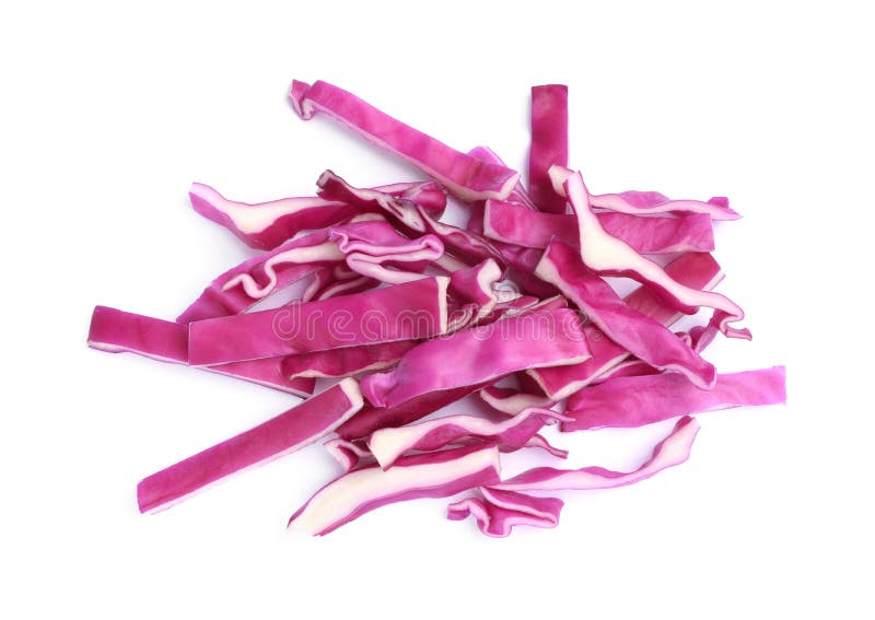 Shredded Fresh Red Cabbage Isolated Stock Image - Image of cole ...