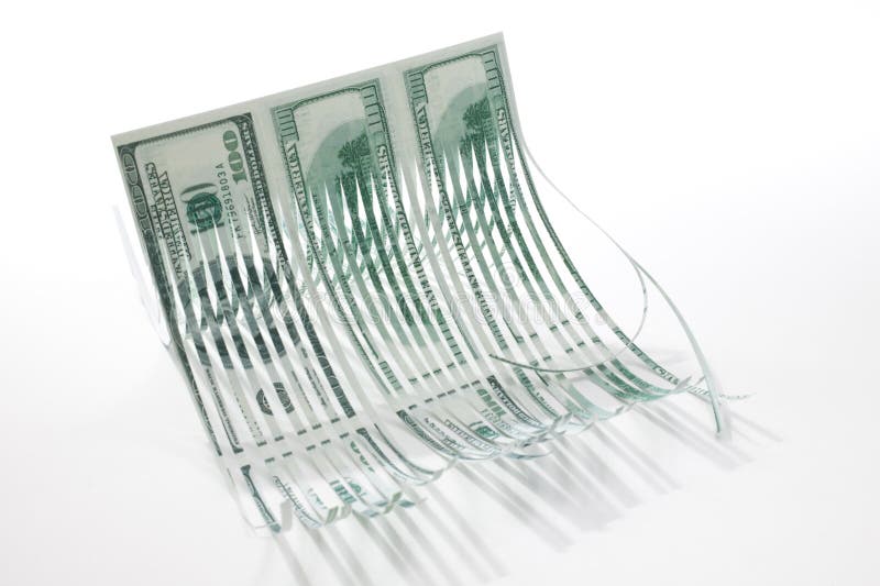 Shredded money stock image. Image of finance, danger, thief - 4206255
