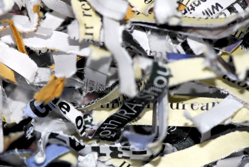 Shredded paper stock photo. Image of secret, filled, recycling - 552312