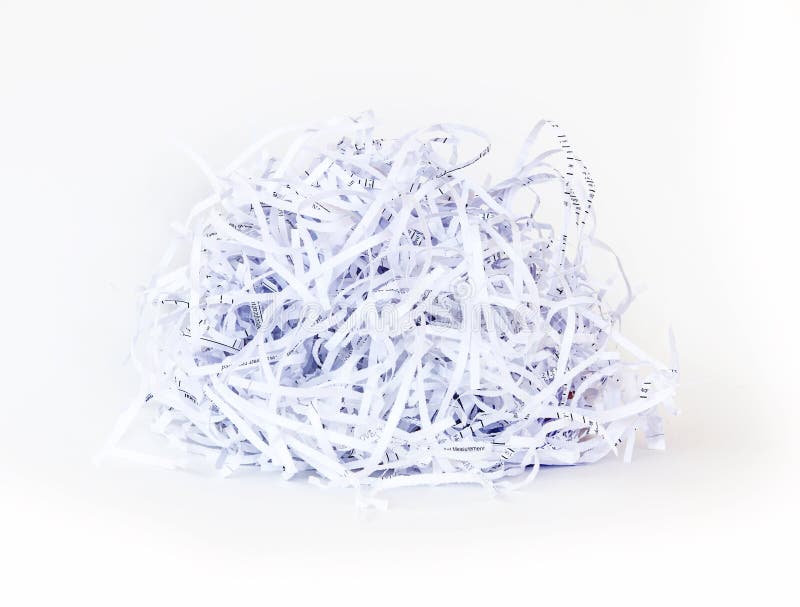 Shredded Paper Ball on White Background Stock Image - Image of paper ...