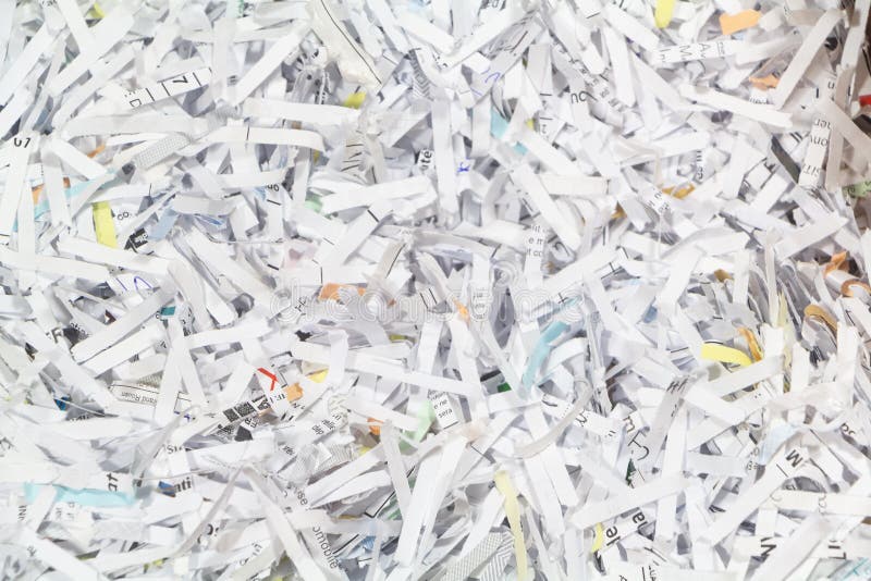 Shredded Paper in a Cardboard Box Stock Photo - Image of protection ...