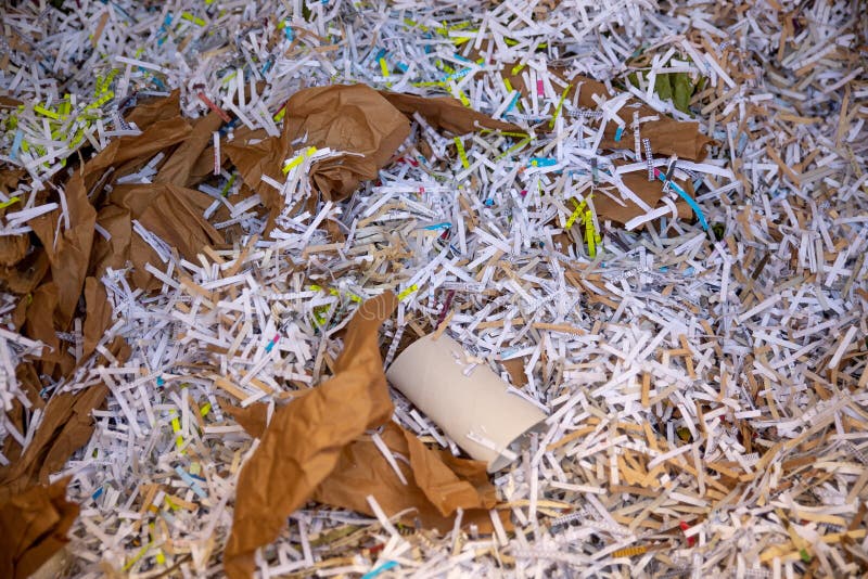 Shredded Paper in the Compost Full Frame Texture Stock Image - Image of ...