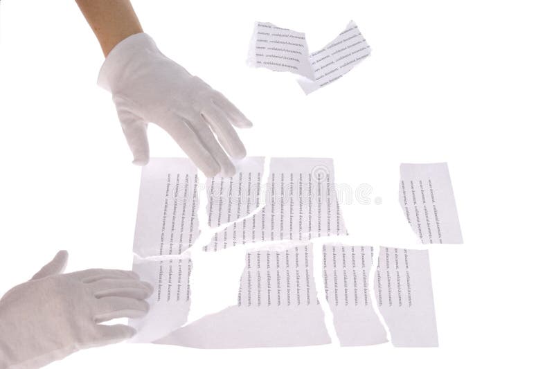Shredded paper in hand stock photo. Image of security - 15217118