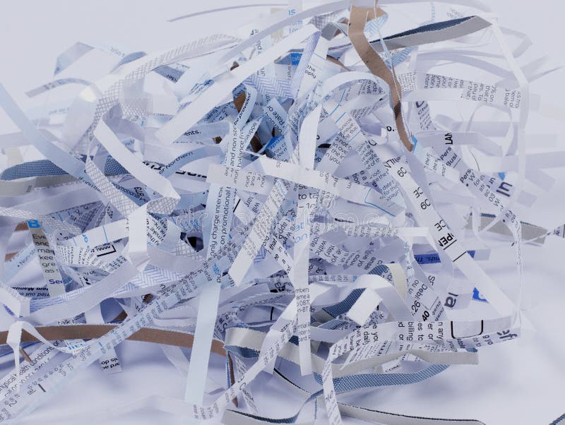 Shredded Paper stock photo. Image of document, abstract - 64643356