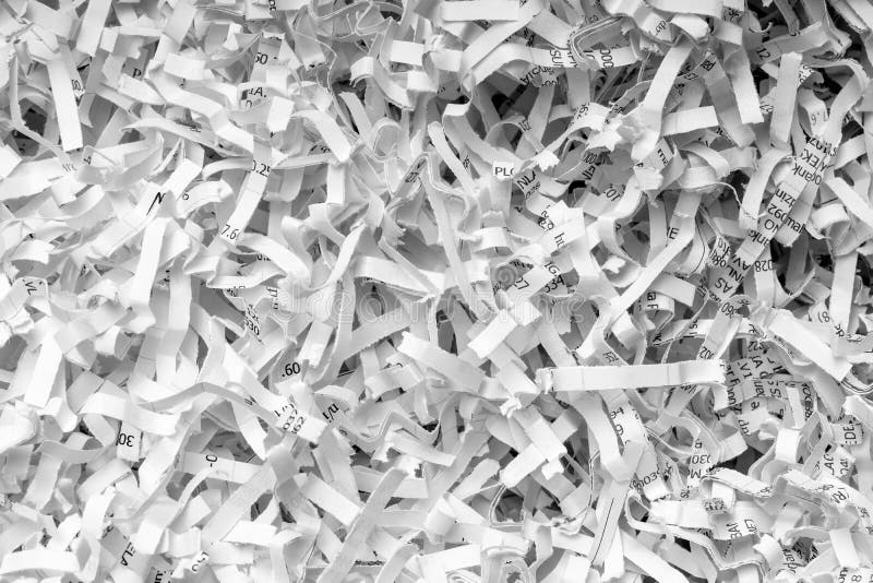Shredded Paper Layer. White Paper Pattern Stock Photo - Image of ...