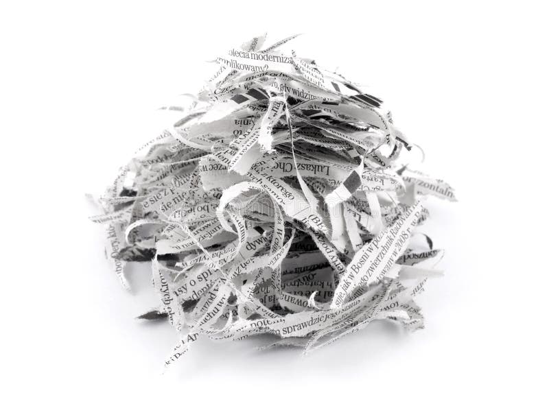 Shredded paper strips stock image. Image of recycling - 20784209