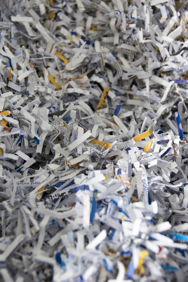 Shredded Papers and a Destroyed Data Disc Stock Photo - Image of ...